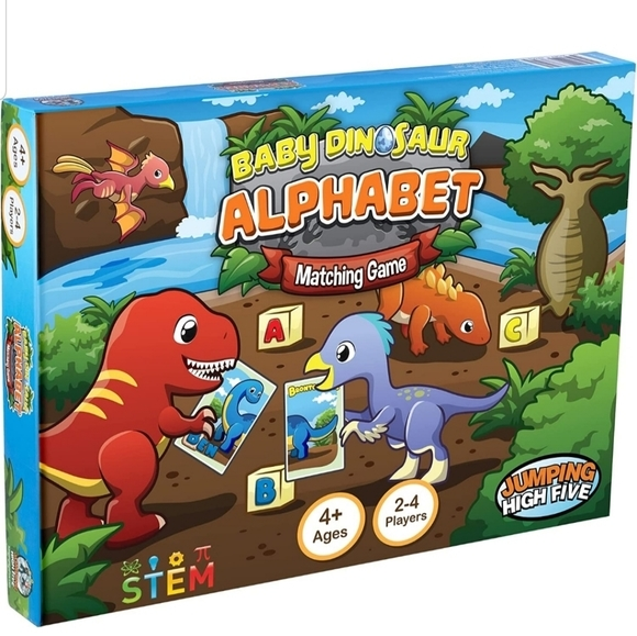 Jumping High Five | Toys | Baby Dinosaur Alphabet Matching Game New ...